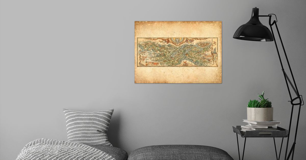 'Lyria Full Map' Poster by Witcher 3 | Displate