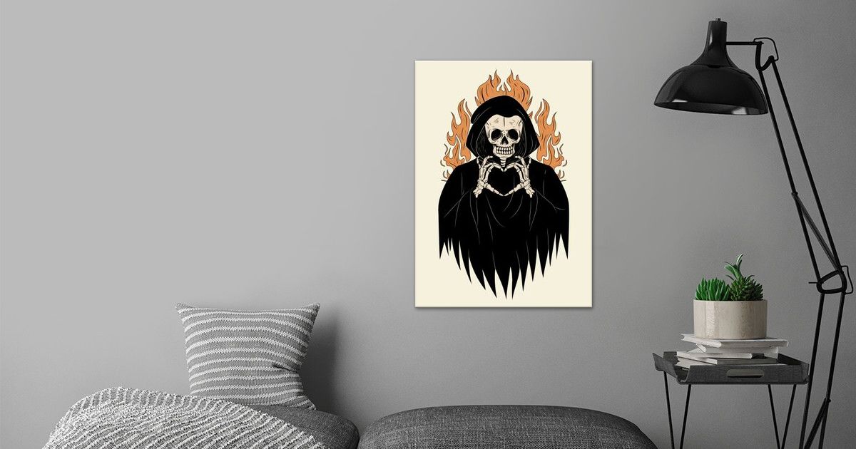 'Grim Reaper Loves You' Poster by NIZAM KHAN | Displate