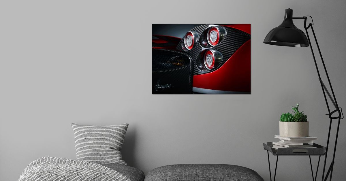 'Pagani Tail Lights' Poster by Rollz | Displate