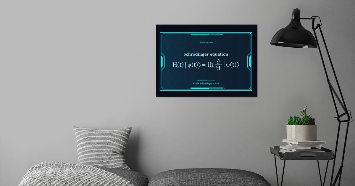 'Schrodinger equation' Poster by Science Design | Displate