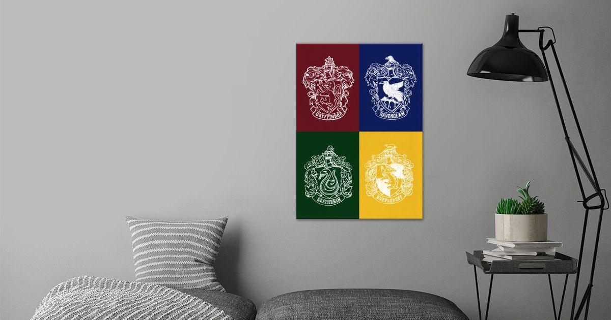 'Hogwarts Houses Crests' Poster by Wizarding World | Displate
