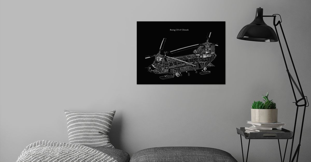 'Boeing CH47 Chinook' Poster by Mod Yof | Displate