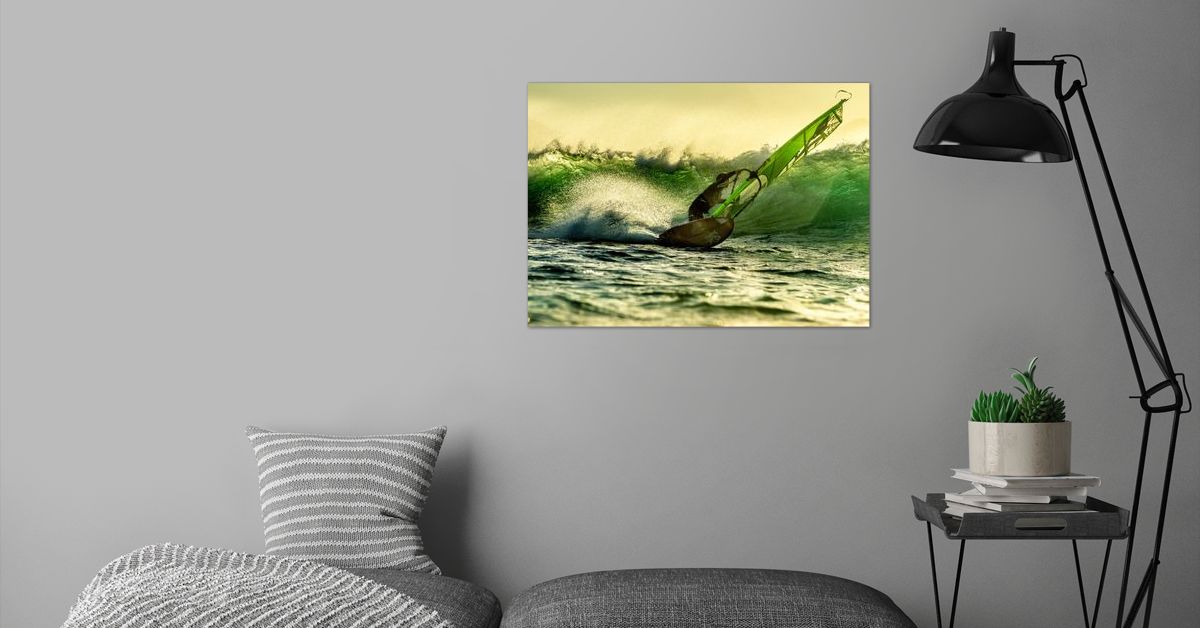 'Surfing the high seas' Poster by Sam Brady | Displate