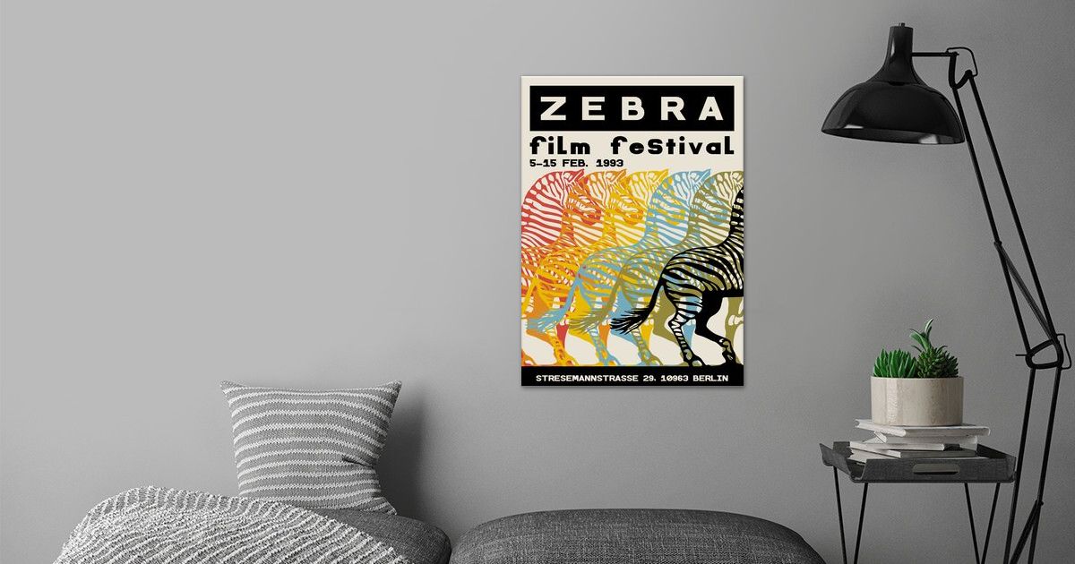 'Zebra Film Festival' Poster by BluePinkPanther | Displate