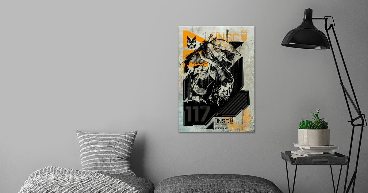 'Master Chief Profile' Poster by Halo Game | Displate