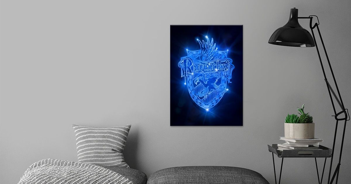 'Ravenclaw Neon Crest' Poster by Wizarding World | Displate