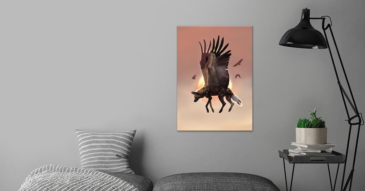 'Winged Wild Dog ' Poster by Nicole Bueckert | Displate