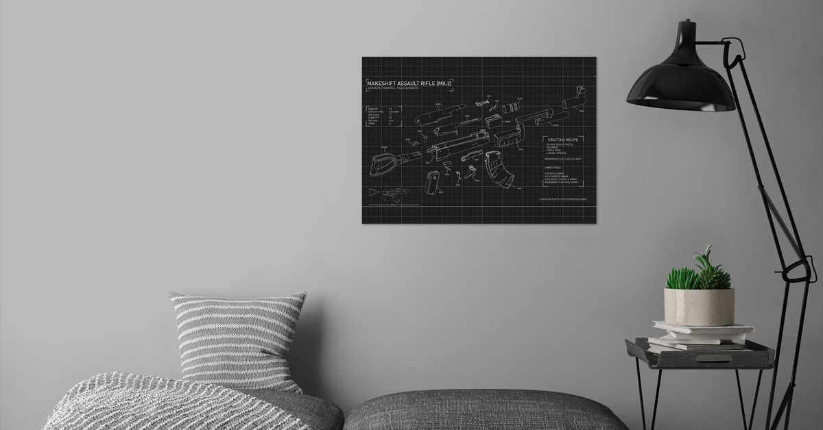 'Makeshift Assault Rifle' Poster by RustGame | Displate