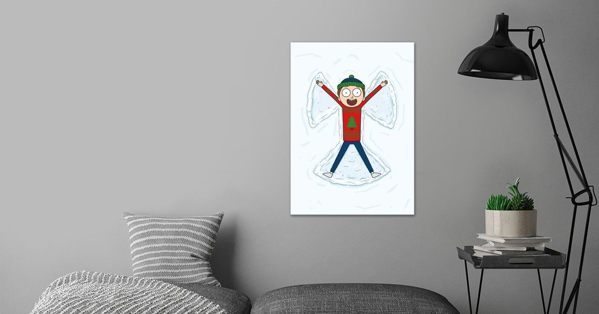 'Snow Angel Morty' Poster by Rick and Morty | Displate