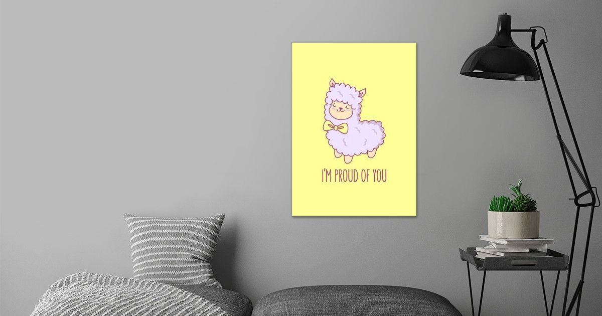 'Emotional Support Llama' Poster by Ana Villanueva | Displate