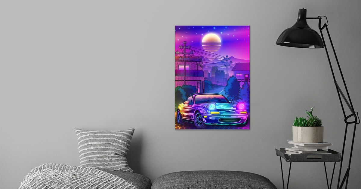 'JDM MX5 Miata Synthwave' Poster by Ilhamqrov | Displate