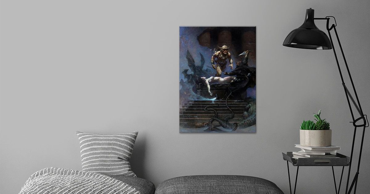 'Conan Sacrifice' Poster by Frazetta x Conan | Displate