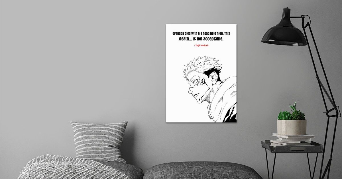 'Yuji Itadori quotes ' Poster by Day1bun Art | Displate
