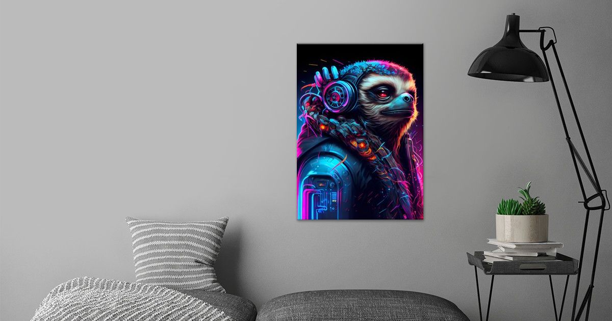 'cyber sloth' Poster by sinnois | Displate