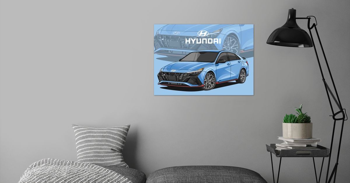 'hyundai elantra n' Poster by capture art | Displate