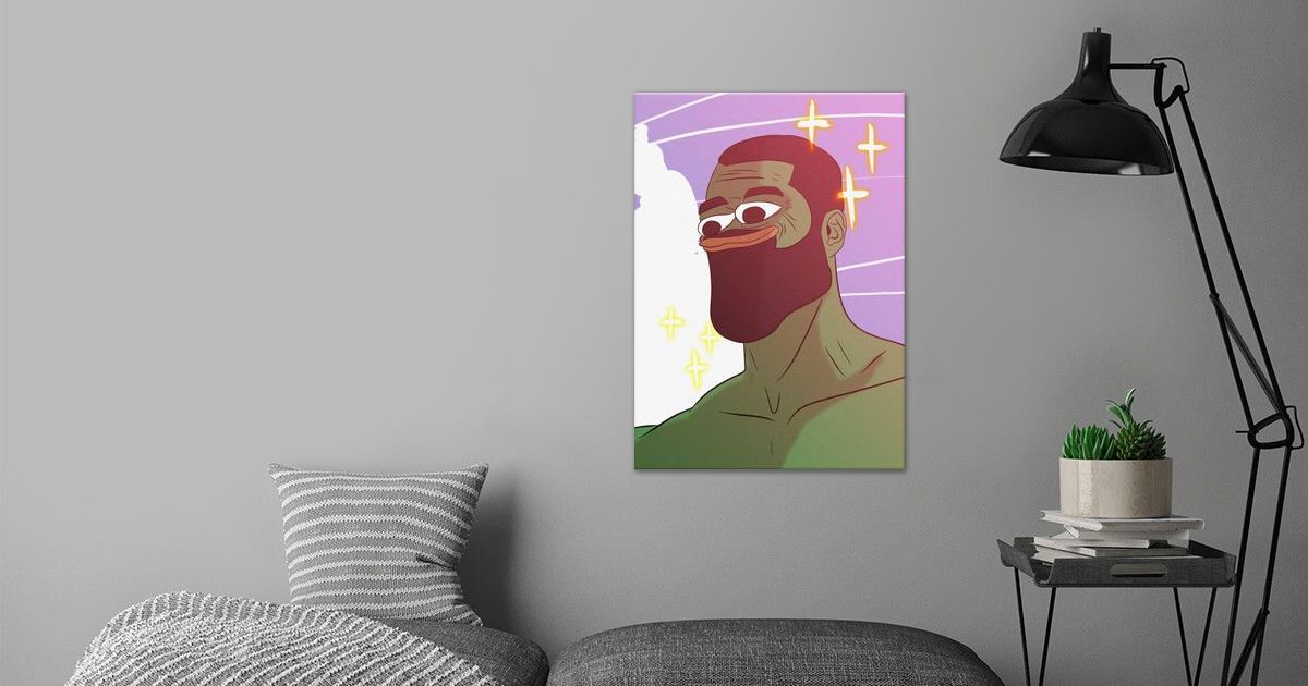 'giga chad pepe meme' Poster by hafis ardiansyah | Displate