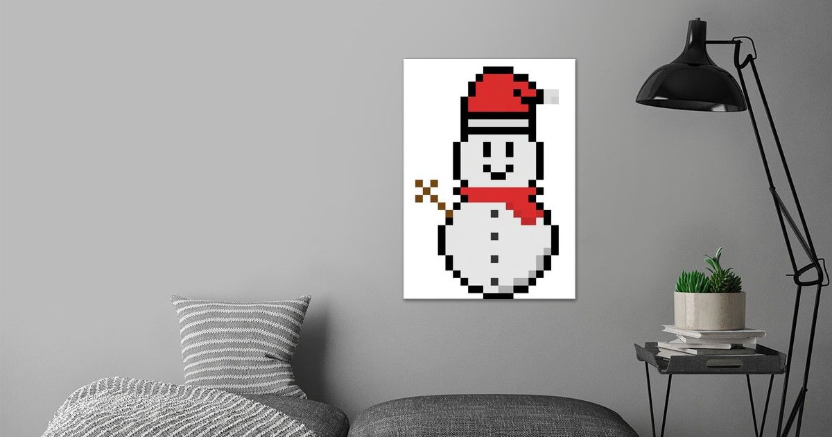 '8bit Snowman' Poster by NIZAM KHAN | Displate