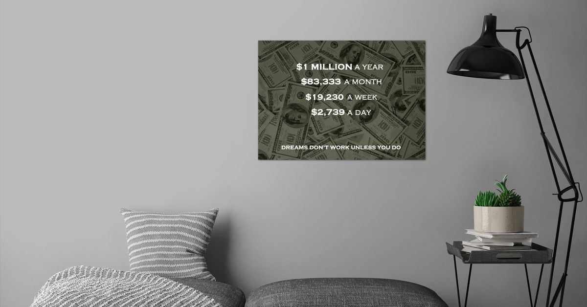 '1 Million ' Poster by vGraphics | Displate