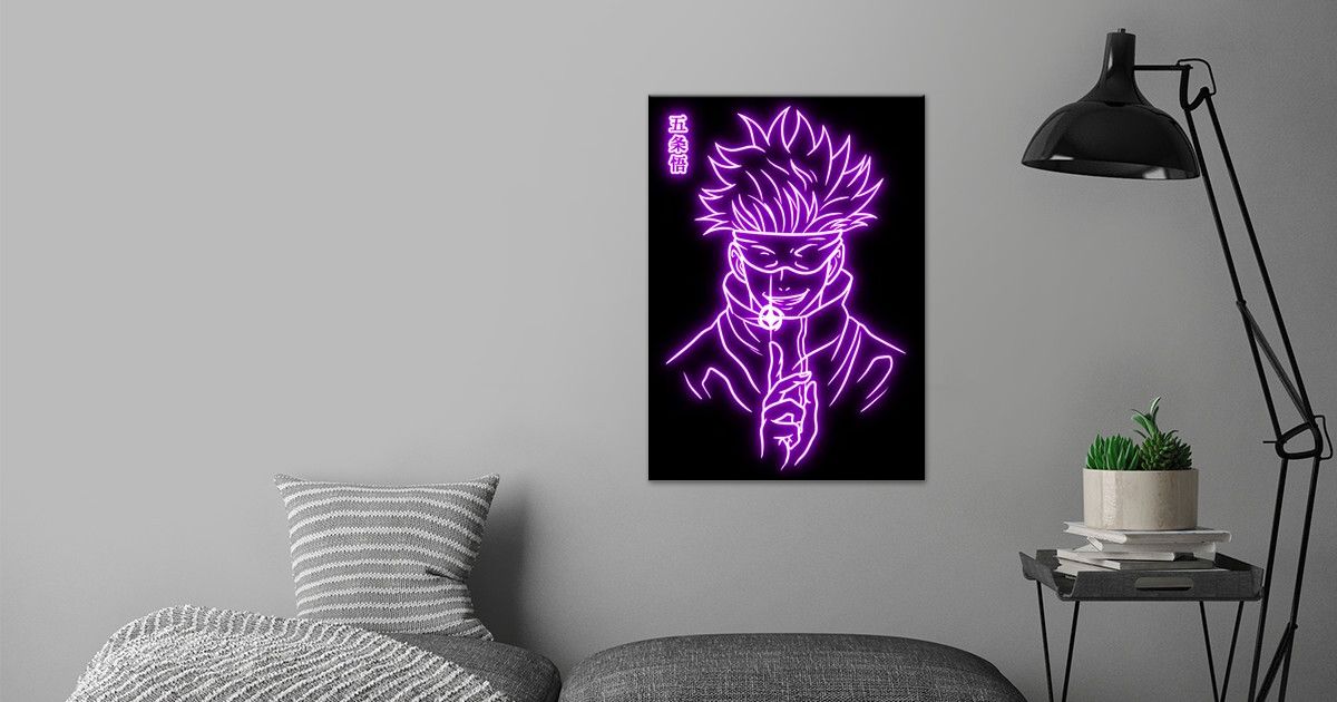 'Gojo satoru neon' Poster by Pegasus Art | Displate