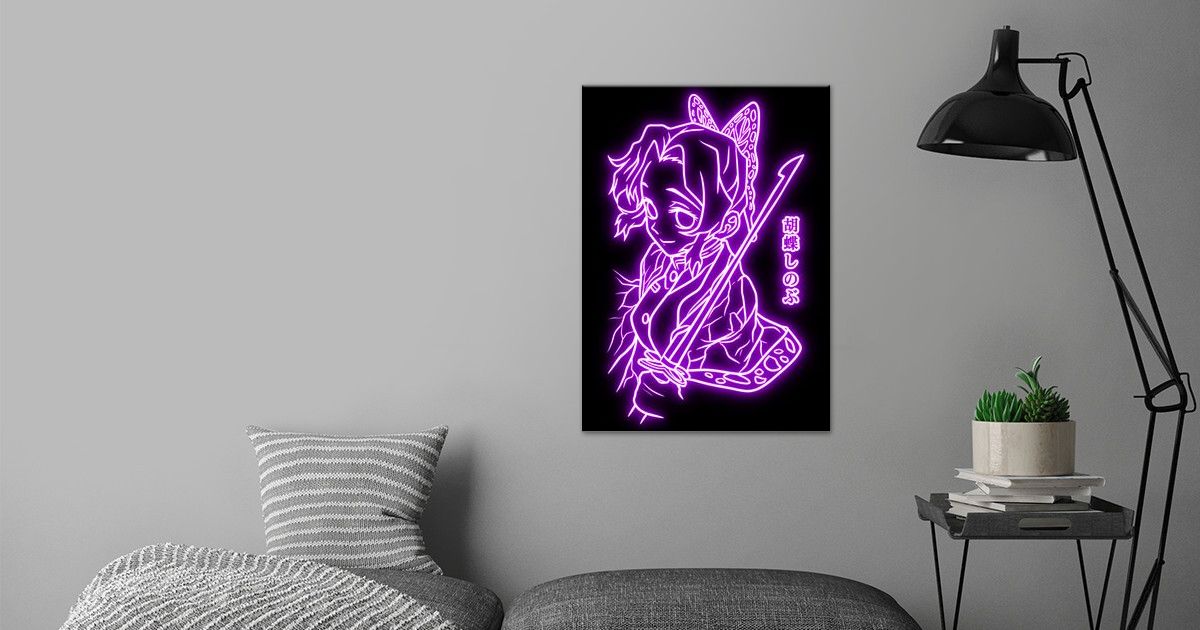 'Shinobu kocho neon' Poster by Pegasus Art | Displate