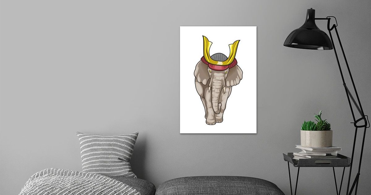 'Elephant Samurai' Poster by Markus Schnabel | Displate