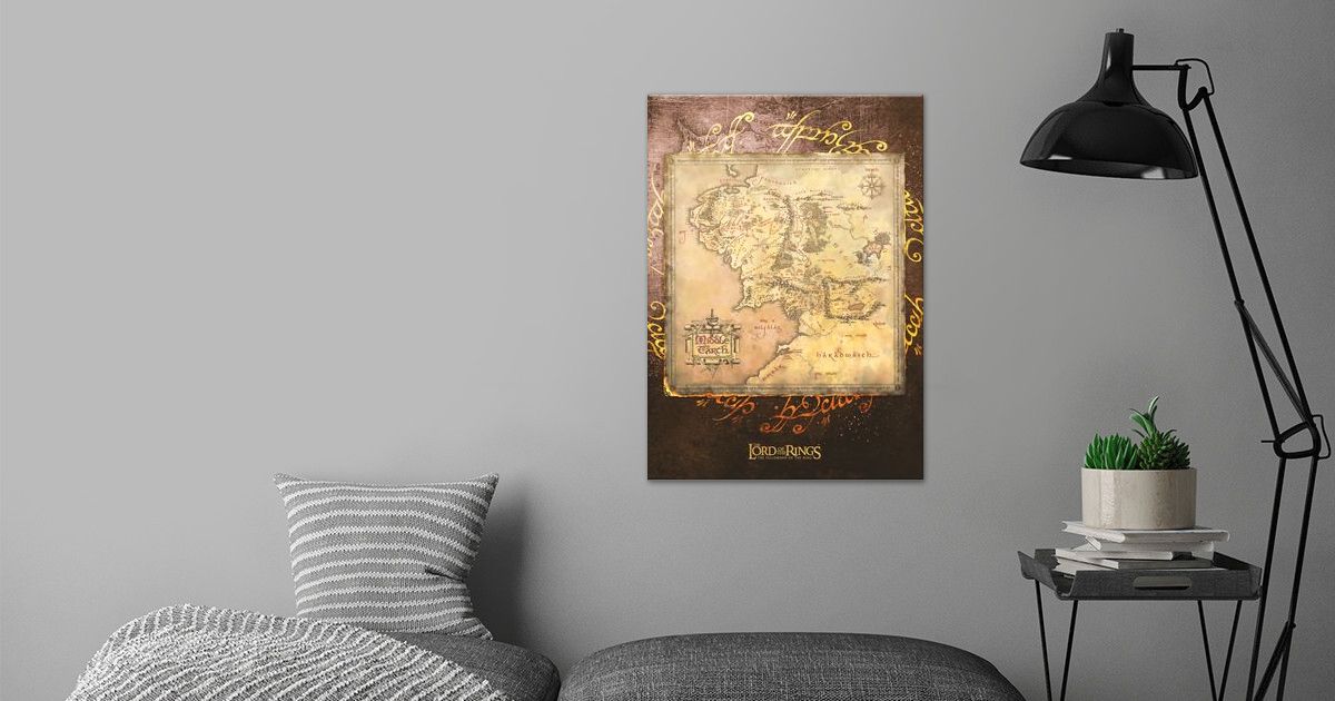 'LOTR Middle-Earth Map' Poster by Middle-Earth | Displate
