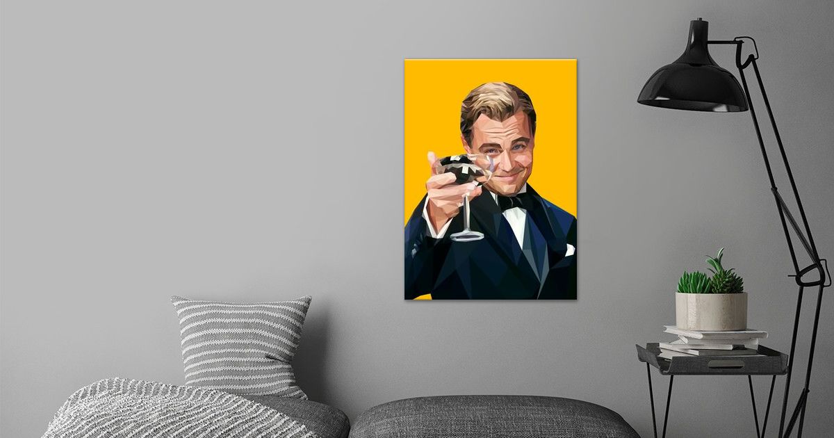 'leo cheers' Poster by Lowpoly Posters | Displate