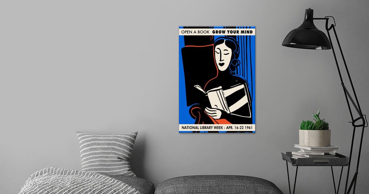 'Open a book Grow your mind' Poster by BluePinkPanther | Displate