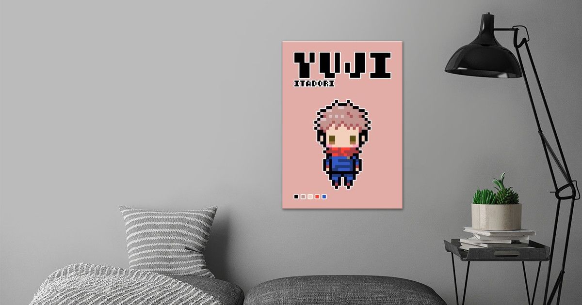 'yuji anime pixel art' Poster by Rah Pul | Displate