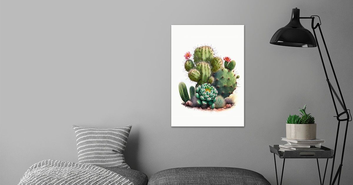 'Cactus Flower' Poster by Neo Design | Displate