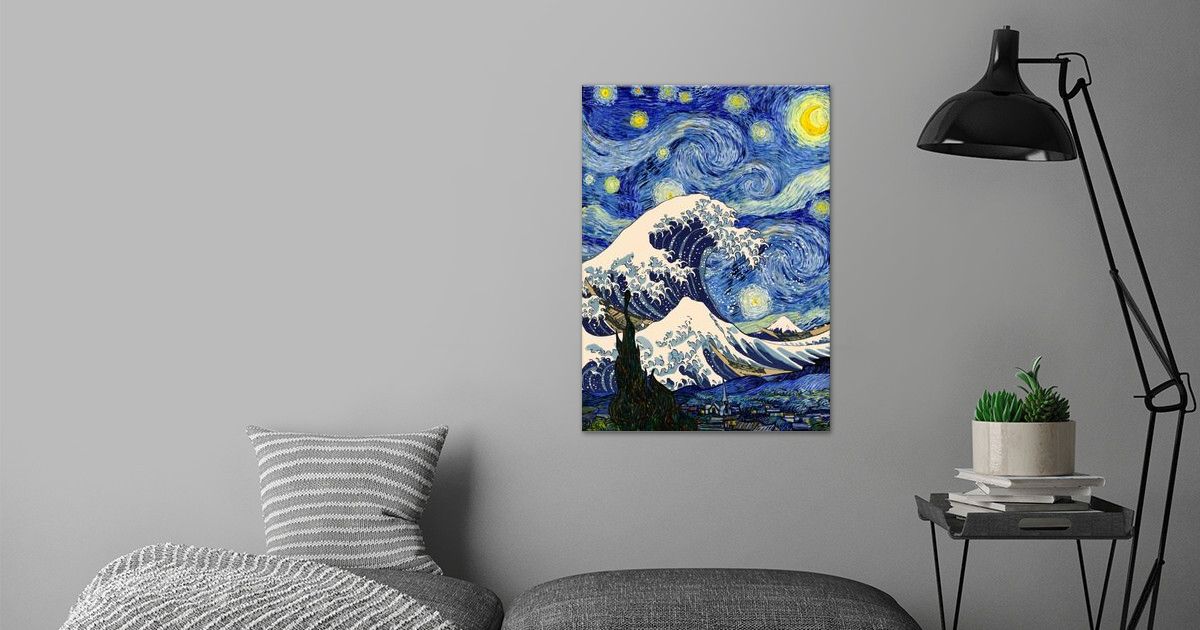 'The japanese starry night' Poster by Simon Darren | Displate