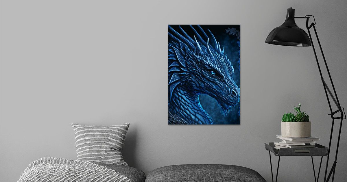 'Blue Dragon' Poster by Muh Asdar | Displate