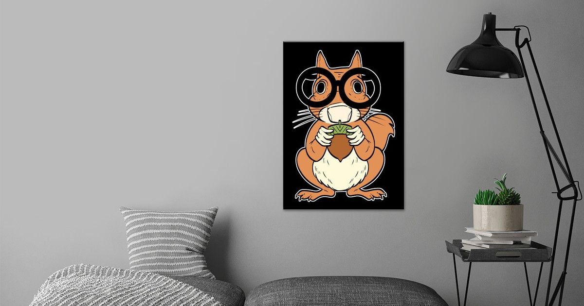 'Nerdy Squirrel Nerd Gift' Poster by Powdertoastman | Displate