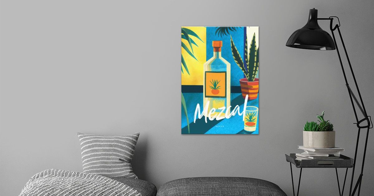 'Mezcal Bottle in Mexico' Poster by SipCircle | Displate