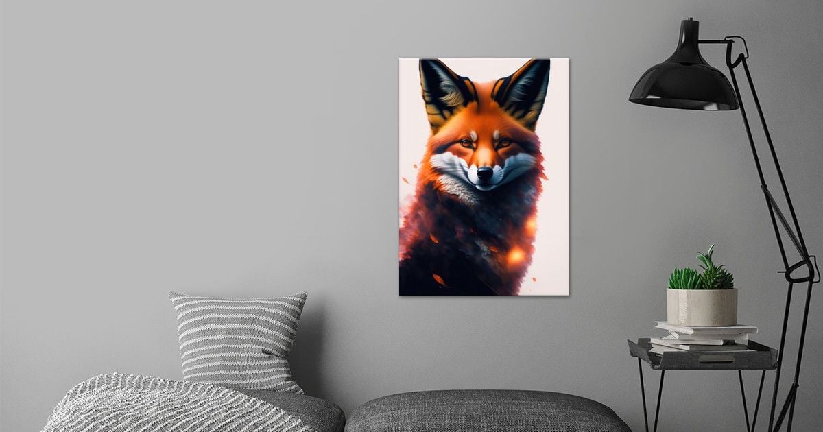 'animals red fox' Poster by RonnieArts | Displate