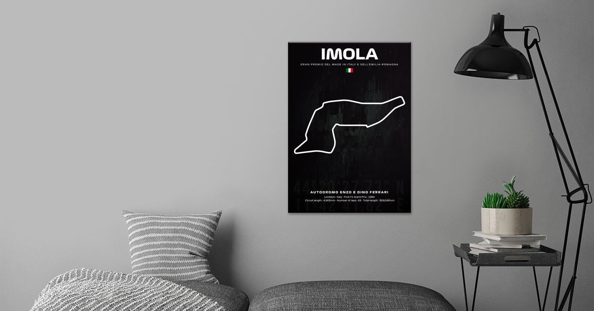 'F1 Imola circuit map' Poster by Emeric Visuals | Displate