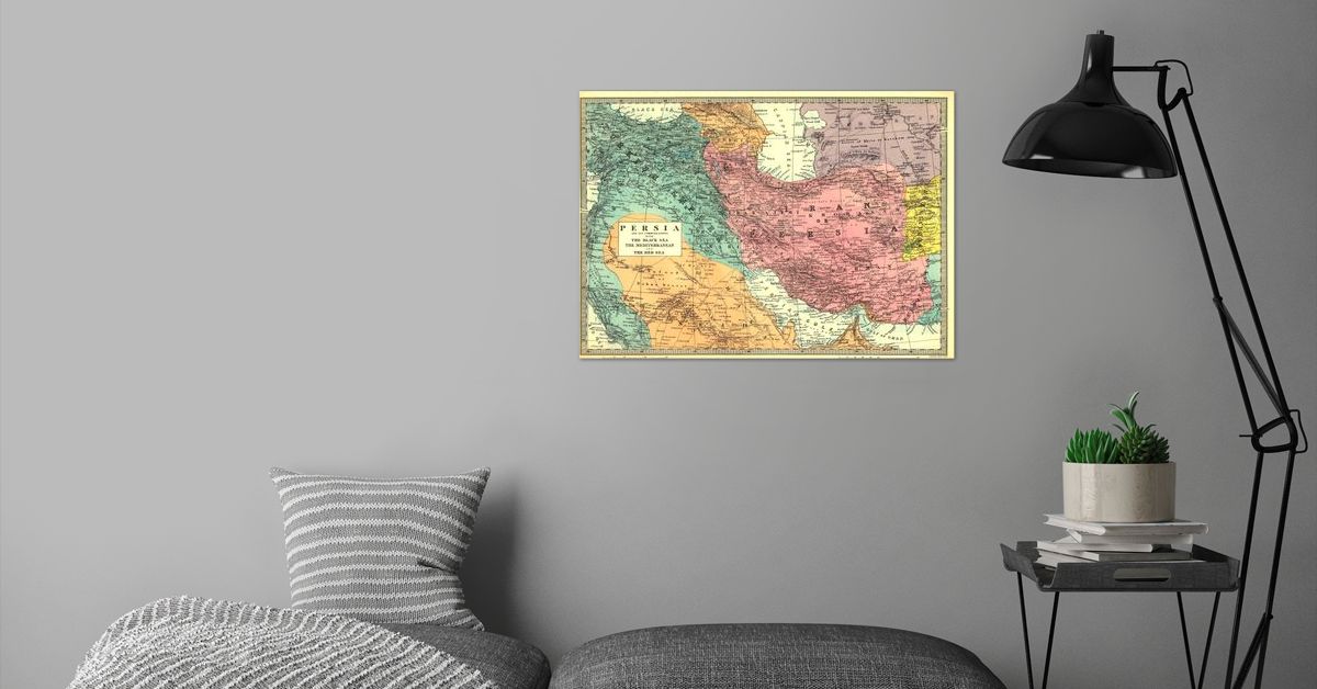 'Vintage Persia Map' Poster by Sam Kal | Displate