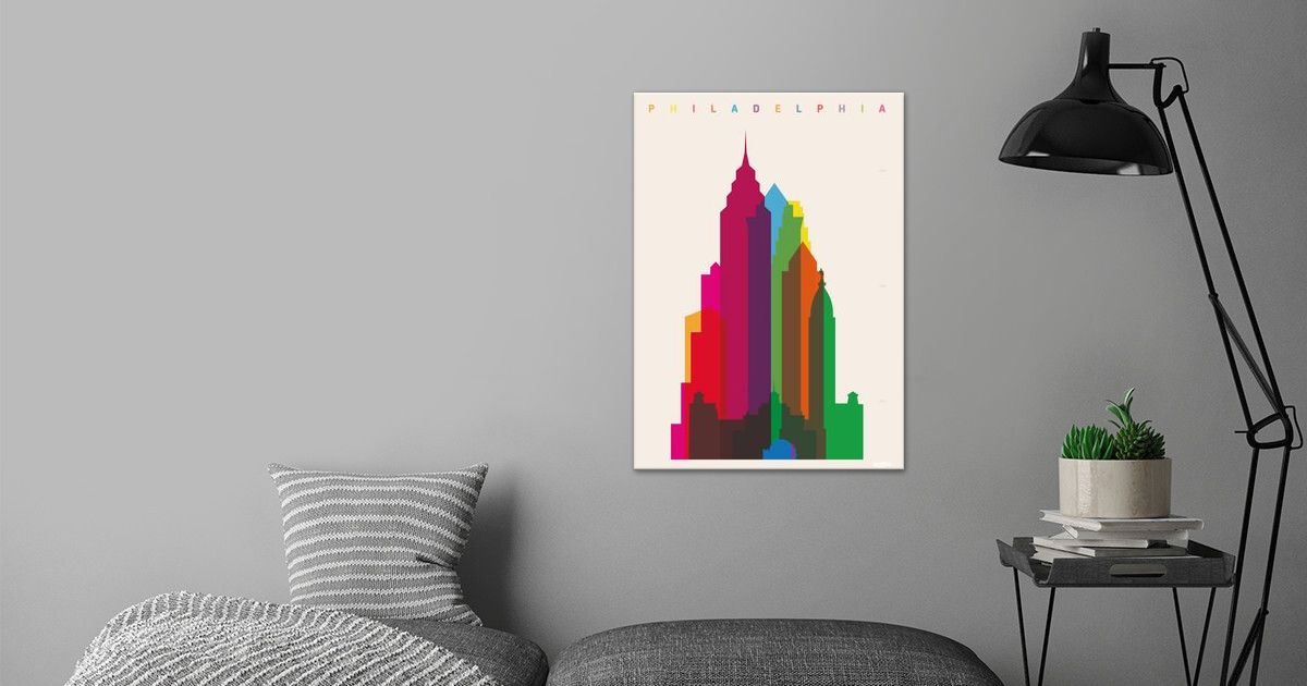 'Shapes of Philadelphia' Poster by Yoni Alter | Displate