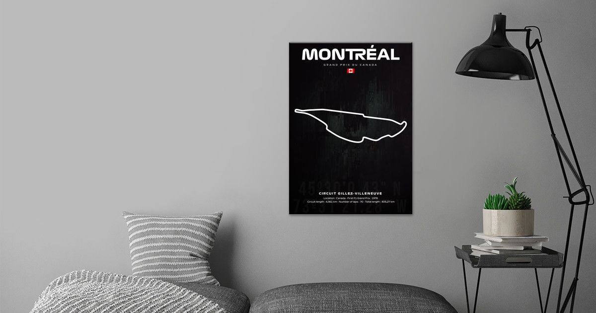 'F1 Montreal circuit map' Poster by Emeric Visuals | Displate