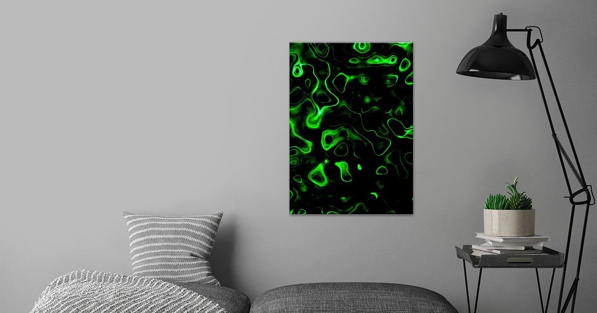 'Green Acid Puddle' Poster by Sardagan | Displate