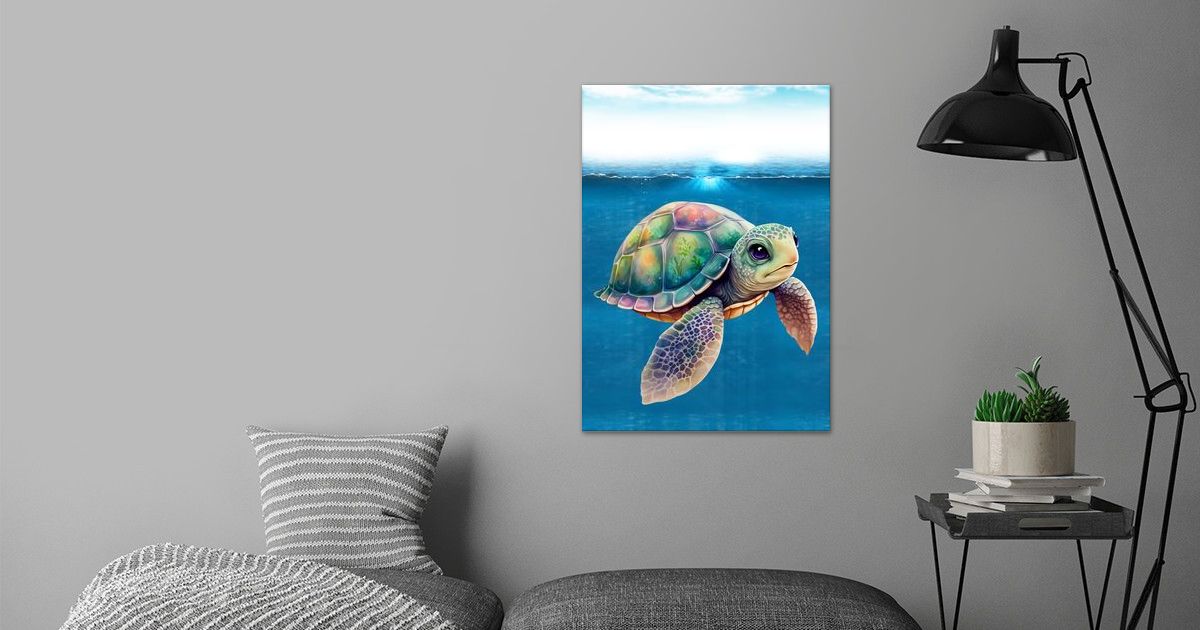 'Cute turtle 5' Poster by Juliana RW | Displate