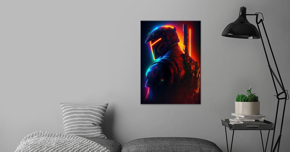 'Neon Soldier ' Poster by Gyo Renders | Displate
