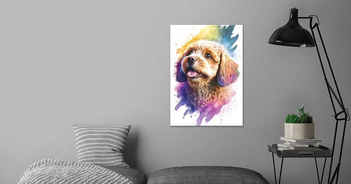 'Cavoodle Watercolor Art' Poster by Masaki | Displate
