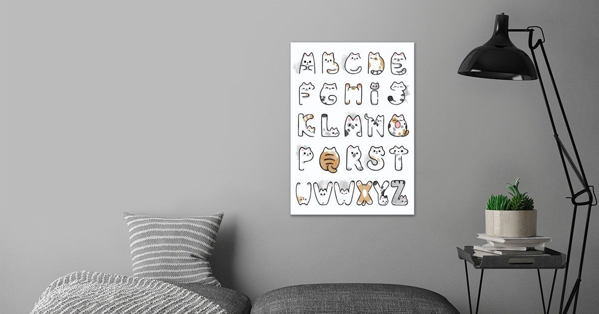 'Cat Alphabet' Poster by Valentina Fabbri | Displate