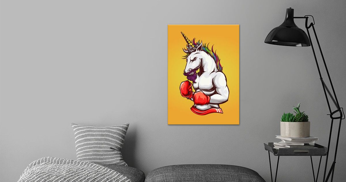 'Boxer unicorn' Poster by JusticeEichmann Studio | Displate