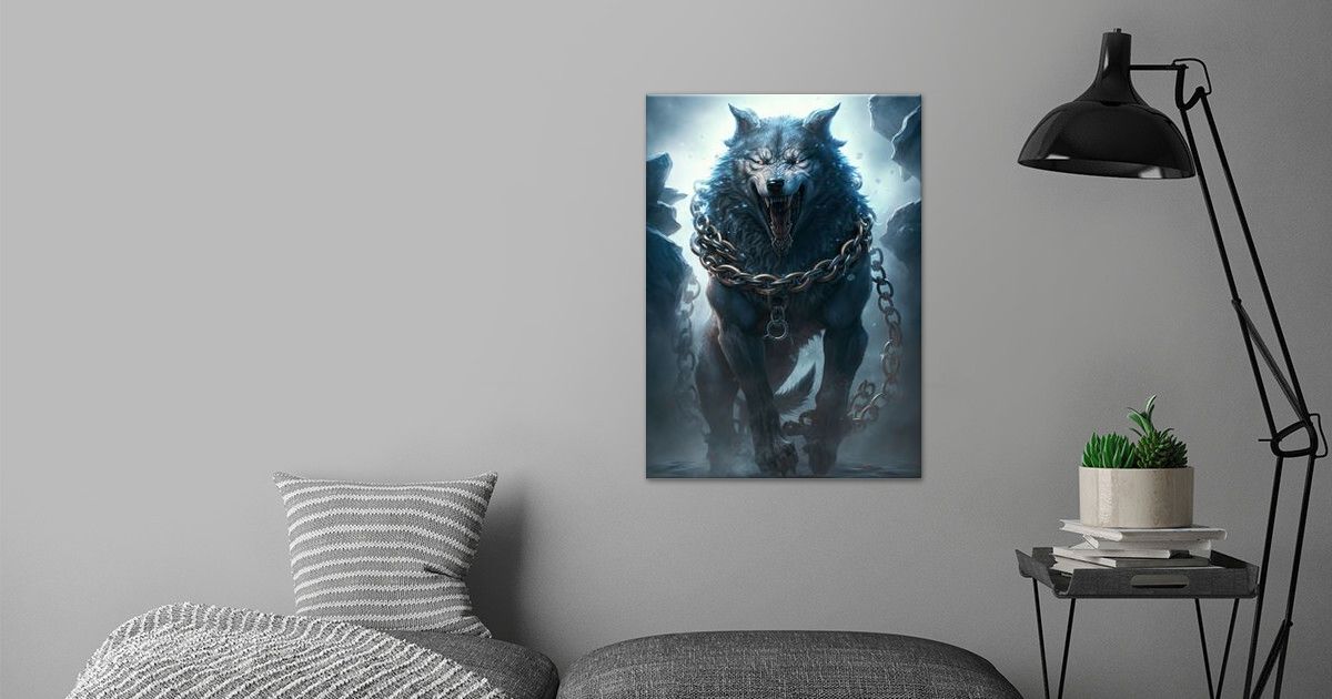 'Fenrir The Mythical Wolf' Poster by CBrook | Displate