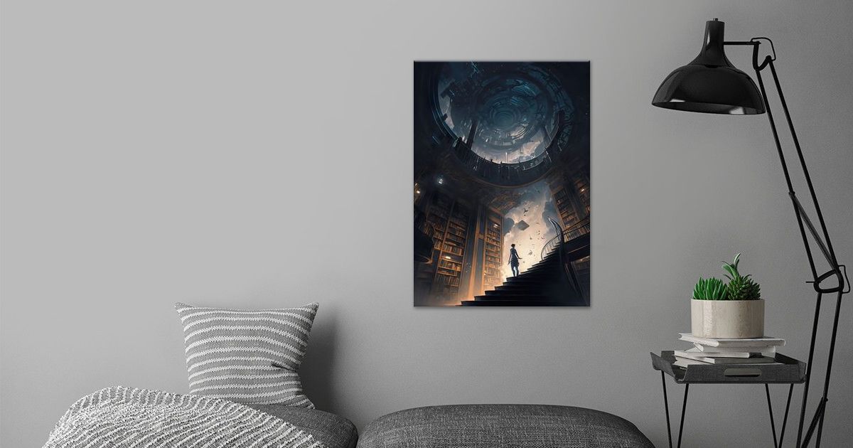 'Infinity library' Poster by Nathan Ponty | Displate