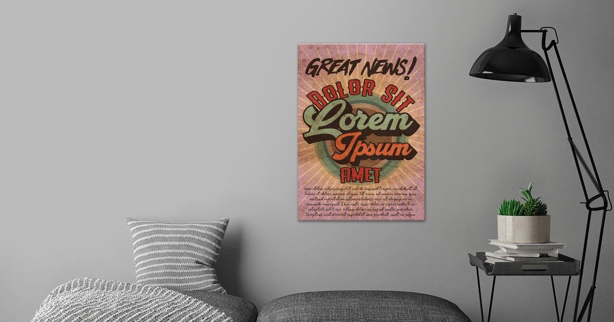 'Lorem Ipsum funny Retro' Poster by Ilhamqrov | Displate