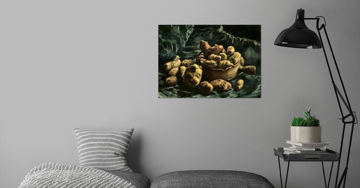 'Still life with potatoes' Poster by Vintage Painting | Displate