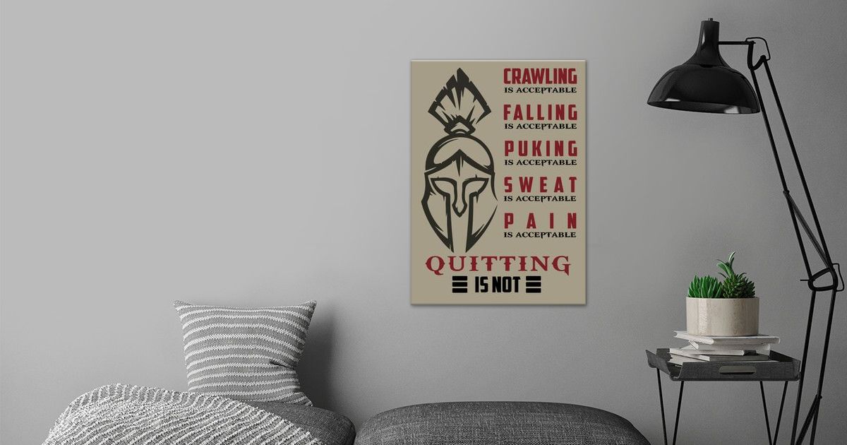 'quitting is not' Poster by Motivational Anime | Displate